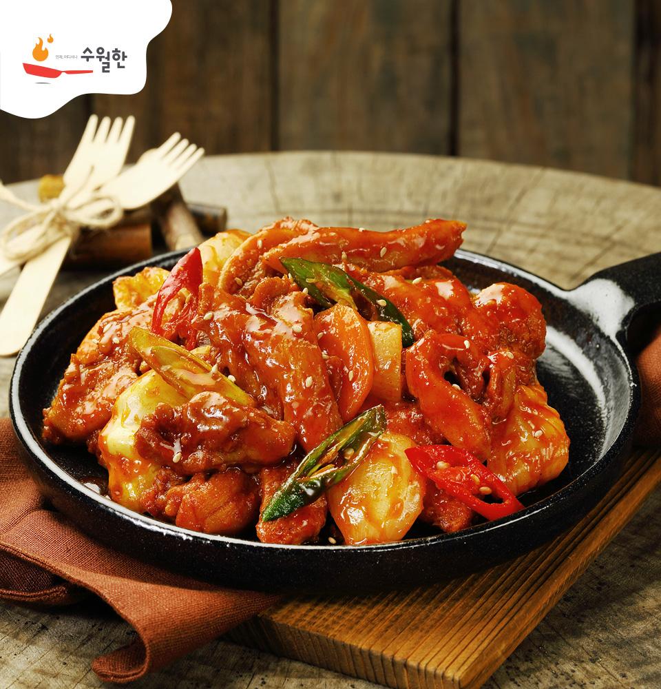 (수월한) 양념닭갈비 2KG (400g * 5Ea) - 미트박스